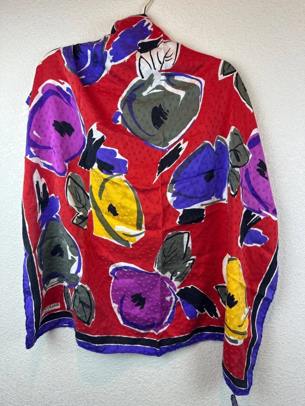 Balenciaga | Accessories | Balenciaga Paris Silk Square Scarf Abstract ...